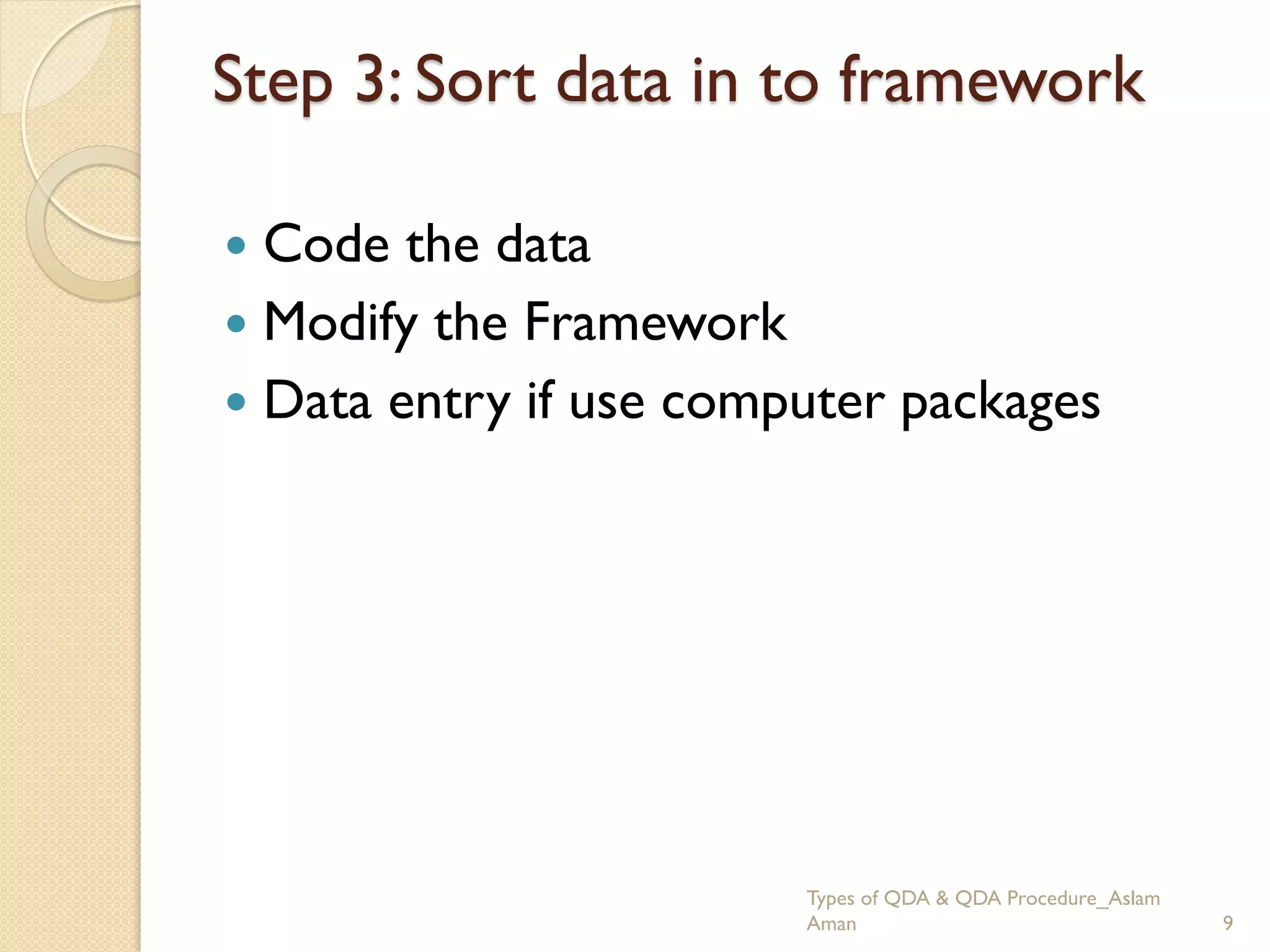 Data Analysis Procedure and Types of Quality Data | PDF
