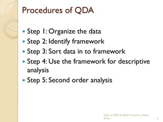 Data Analysis Procedure and Types of Quality Data | PDF