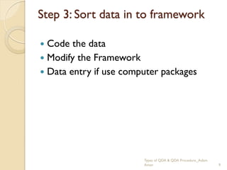 Data Analysis Procedure and Types of Quality Data | PPT