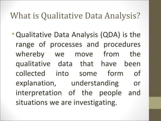 Data analysis – qualitative data presentation 2 | PPT