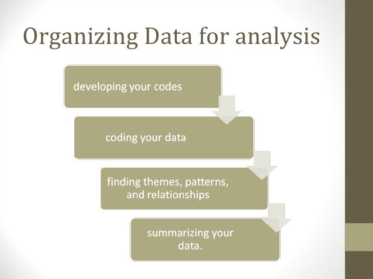 Data analysis – qualitative data presentation 2