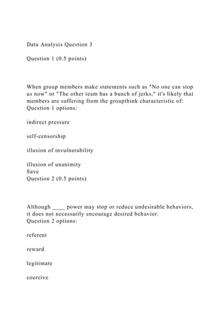 Data Analysis Question 3Question 1 (0.5 points) .docx