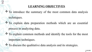 Data Analysis Techniques for research analysis | PPTX