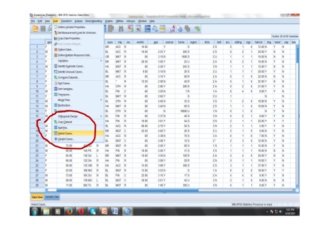 Data analysis using spss