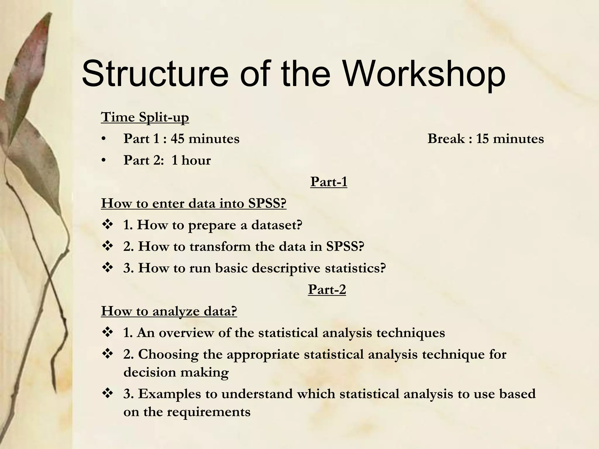 Data analysis using spss | PPTX