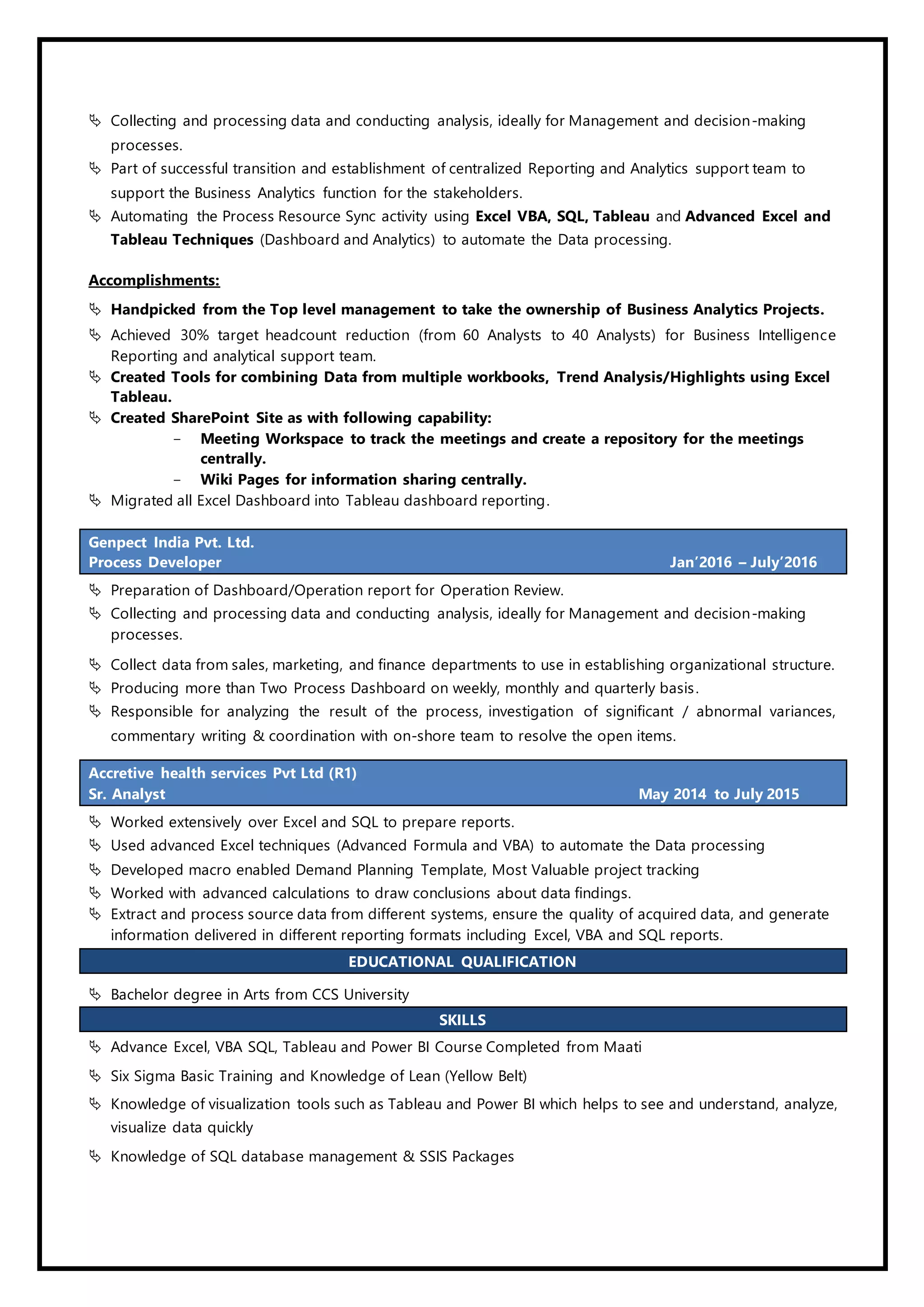 Data analyst | DOCX | Databases | Computer Software and Applications