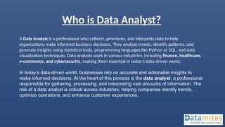 Data analyst courses in Chennai with projects | PPTX