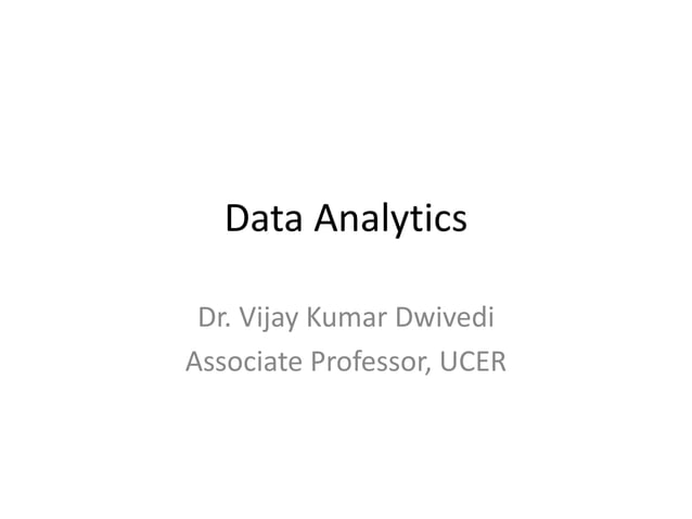 Data Analytics-Unit 1 , this Is ppt for student help | PPTX | Databases | Computer Software and ...