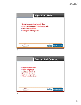 Data analytics 2 analytics in the audit slides | PDF