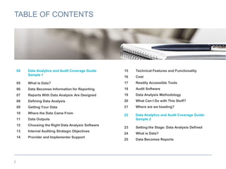 Data analytics and audit coverage guide | PPT