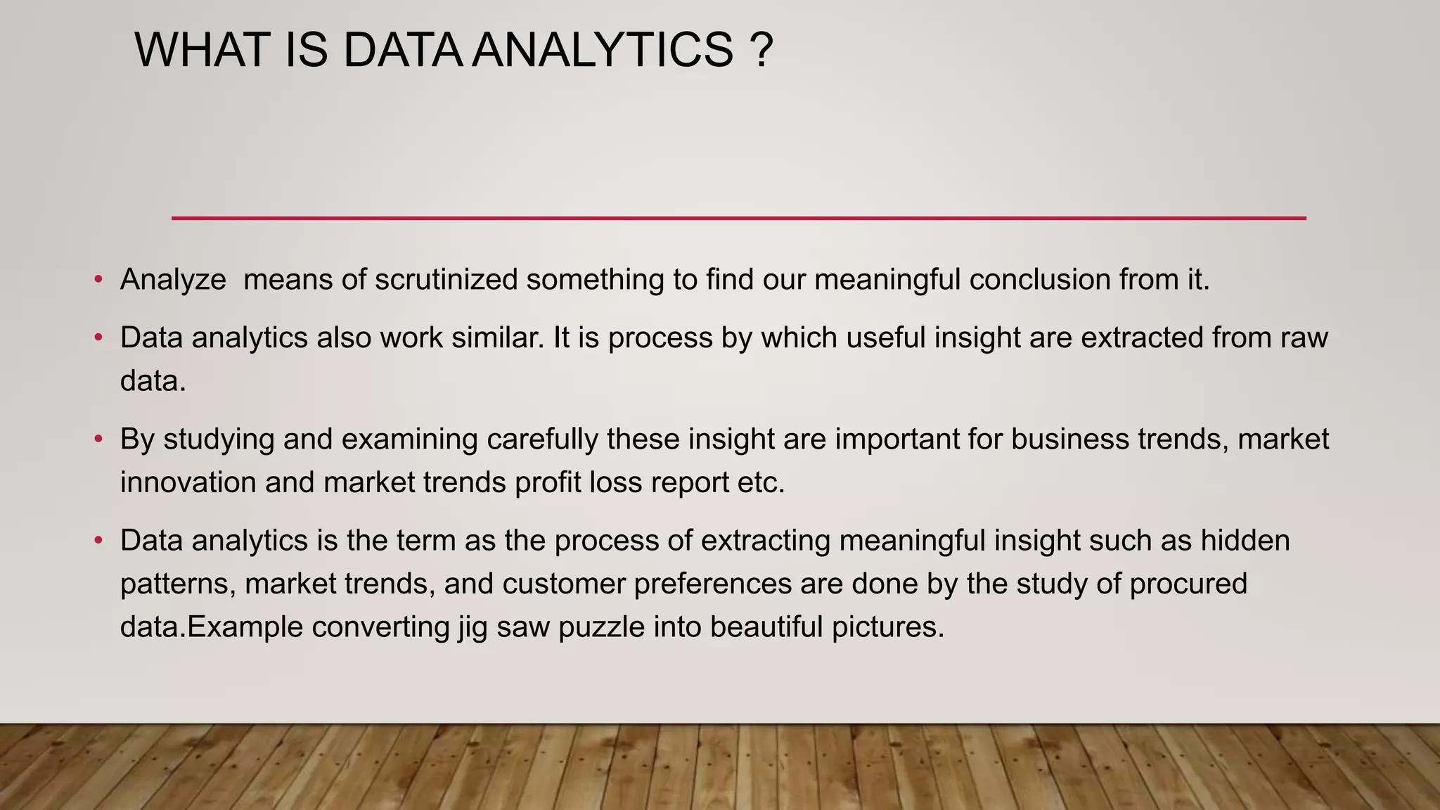 Data Analytics course.pptx | Databases | Computer Software and Applications