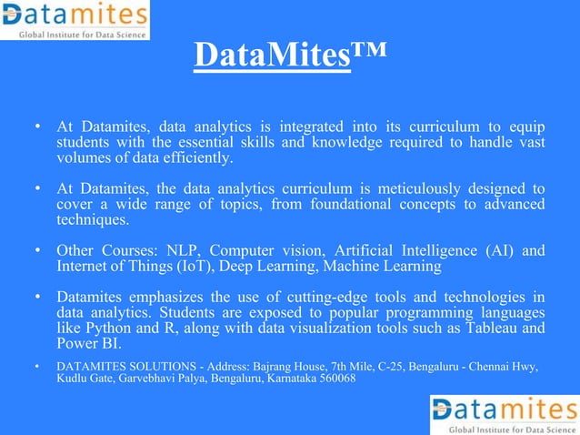 Data Analytics Course In Ahmedabad-October | PPT | Free Download