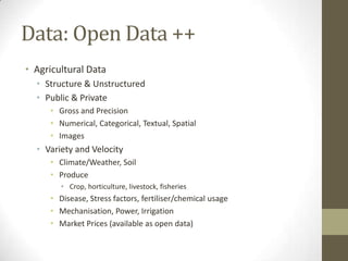 Data analytics for agriculture | PPTX