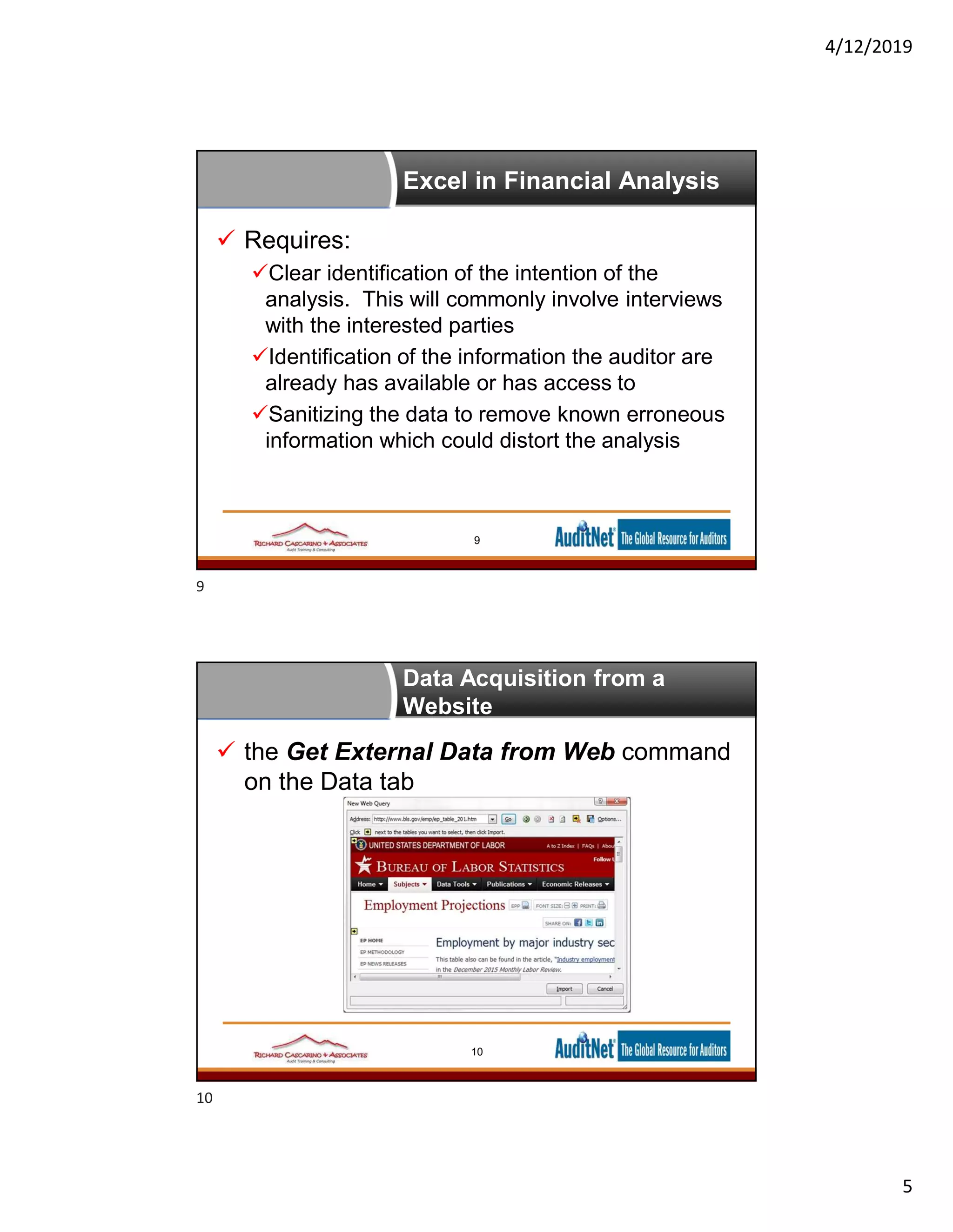 Data Analytics for Auditors Data Analytics Software | PDF | Databases | Computer Software and ...