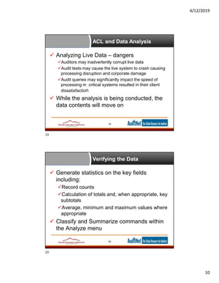 Data Analytics for Auditors Data Analytics Software | PDF | Databases | Computer Software and ...