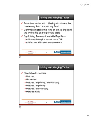 Data Analytics for Auditors Data Analytics Software | PDF | Databases | Computer Software and ...