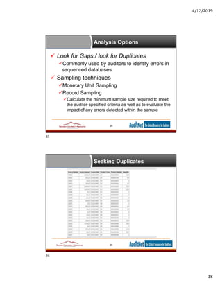Data Analytics for Auditors Data Analytics Software | PDF | Databases ...