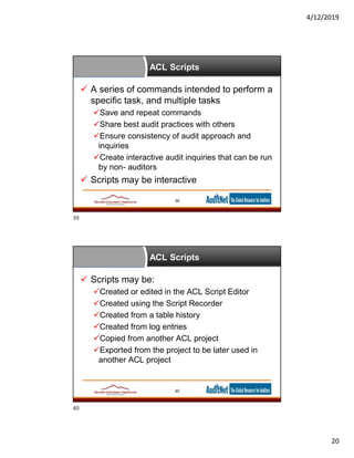 Data Analytics for Auditors Data Analytics Software | PDF | Databases ...
