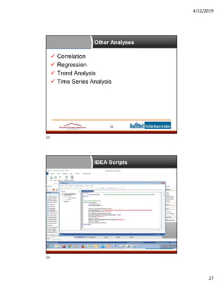Data Analytics for Auditors Data Analytics Software | PDF | Databases ...