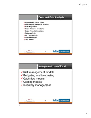 Data Analytics for Auditors Data Analytics Software | PDF | Databases | Computer Software and ...