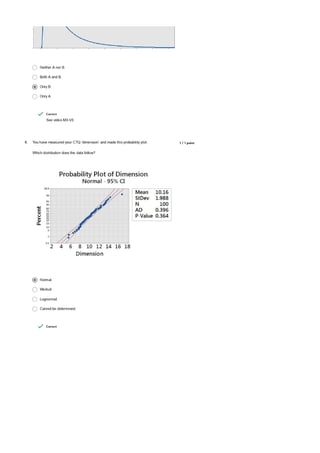 Data Analytics for Lean Six Sigma Questions and Answers | PDF