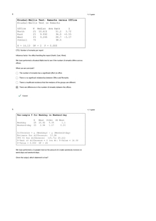 Data Analytics for Lean Six Sigma Questions and Answers | PDF