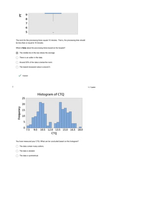 Data Analytics for Lean Six Sigma Questions and Answers | PDF