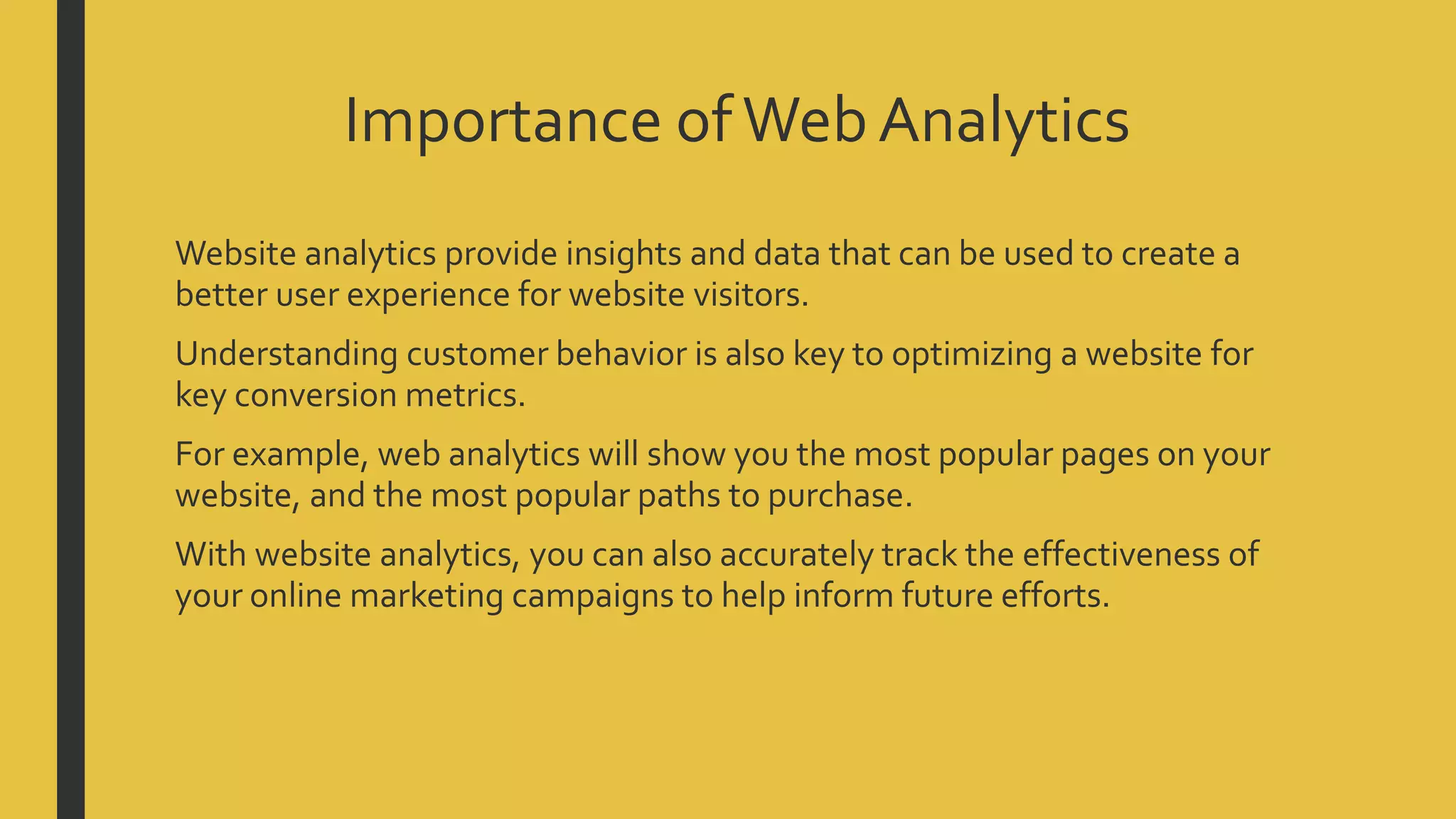 Data analytics for web | PPTX