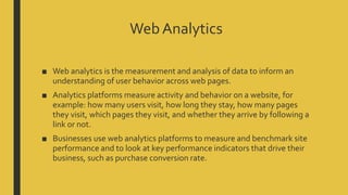 Data analytics for web | PPTX | Web Development | Internet