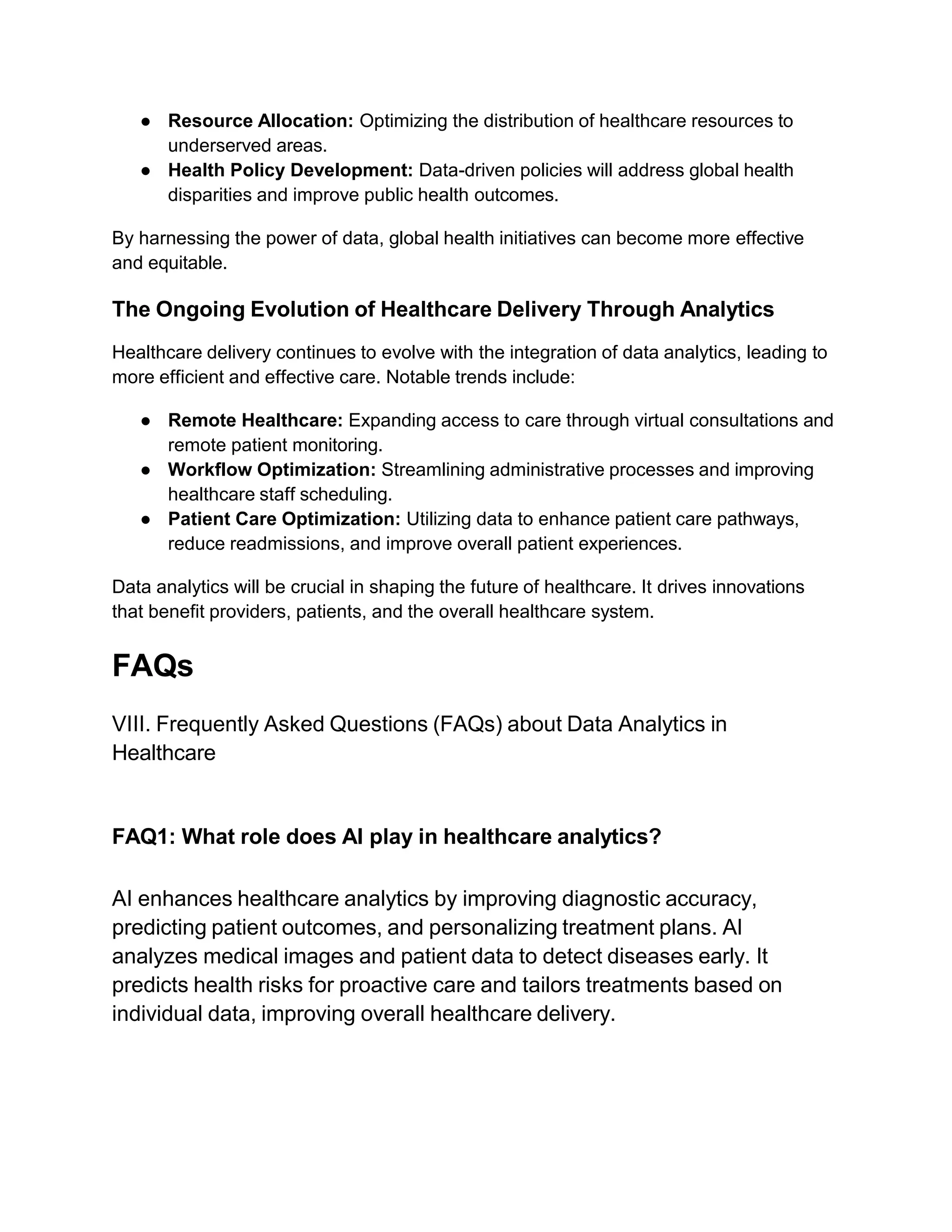 Role Of Data Analytics In Revolutionizing Healthcare | PPTX