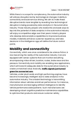 Data Analytics in the Automotive Industry – Shifting Gears, Steering ...