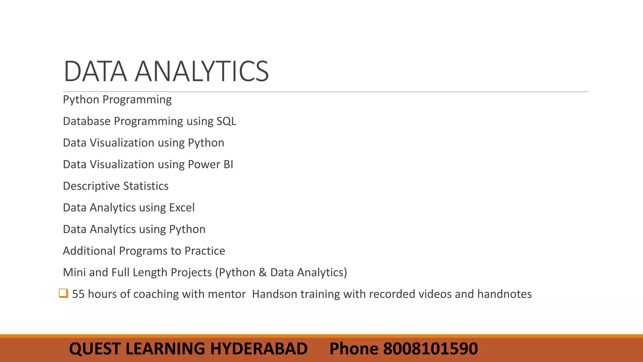 Topics to master for Data analytics | PDF