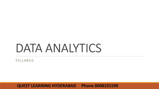 Topics to master for Data analytics | PDF