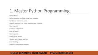 Topics to master for Data analytics | PDF