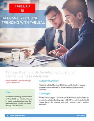 Case Study | Data Analytics & Trending with Tableau BI | PDF