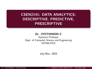 Data Analytics Descriptive, Predictive, Prescriptive Part B | PDF