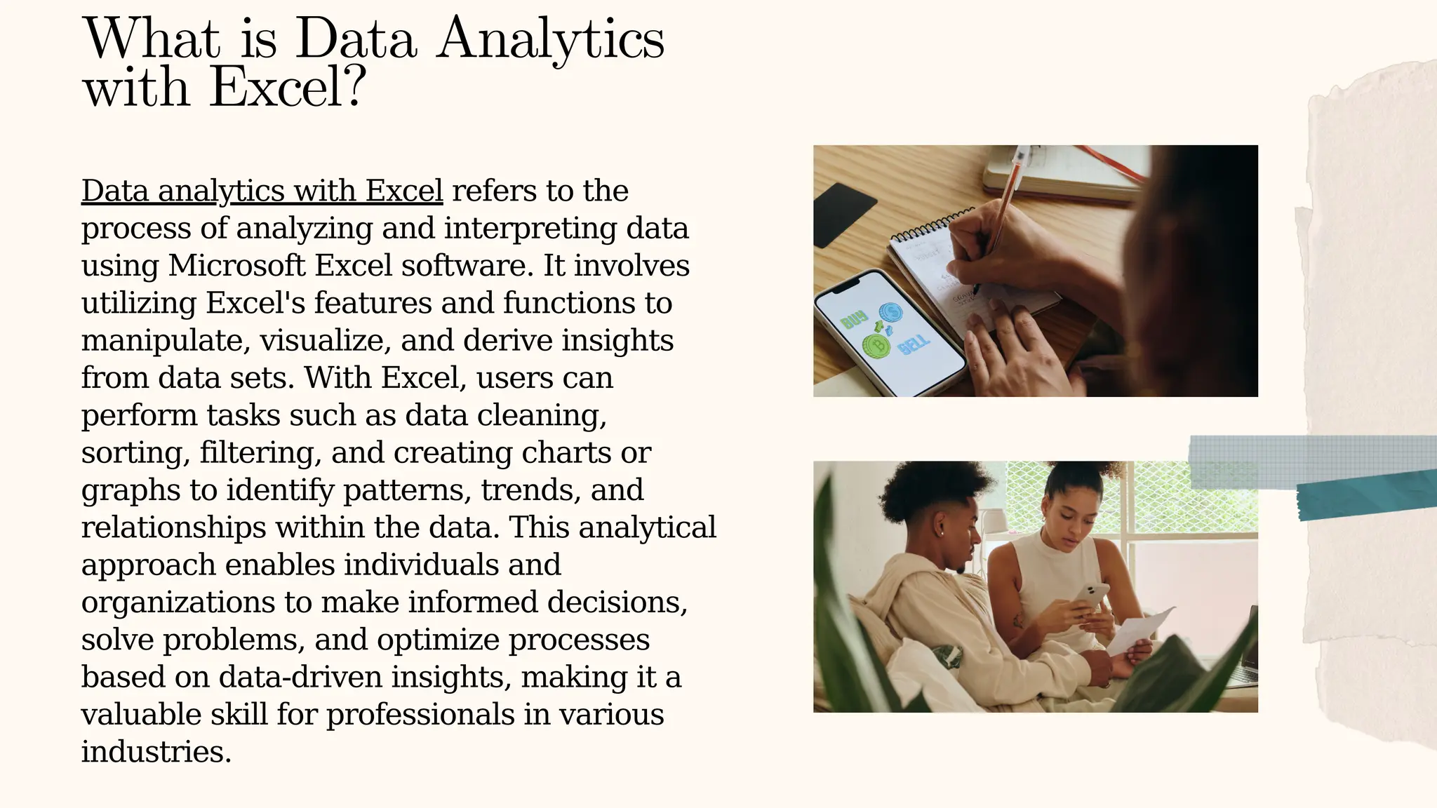 Data Analytics with Excel Courses in Delhi | PDF