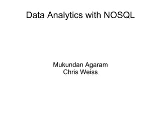 Data analytics with NOSQL | PPT