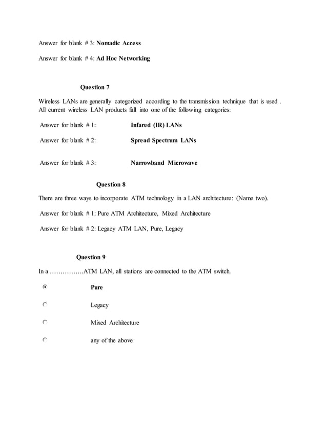 Data and computer communication exam lll | DOCX | Computer Networking | Computing
