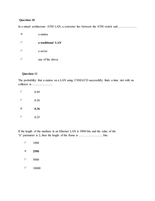 Data and computer communication exam lll | DOCX | Computer Networking ...