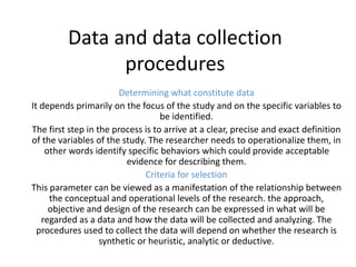 Research Data Collection