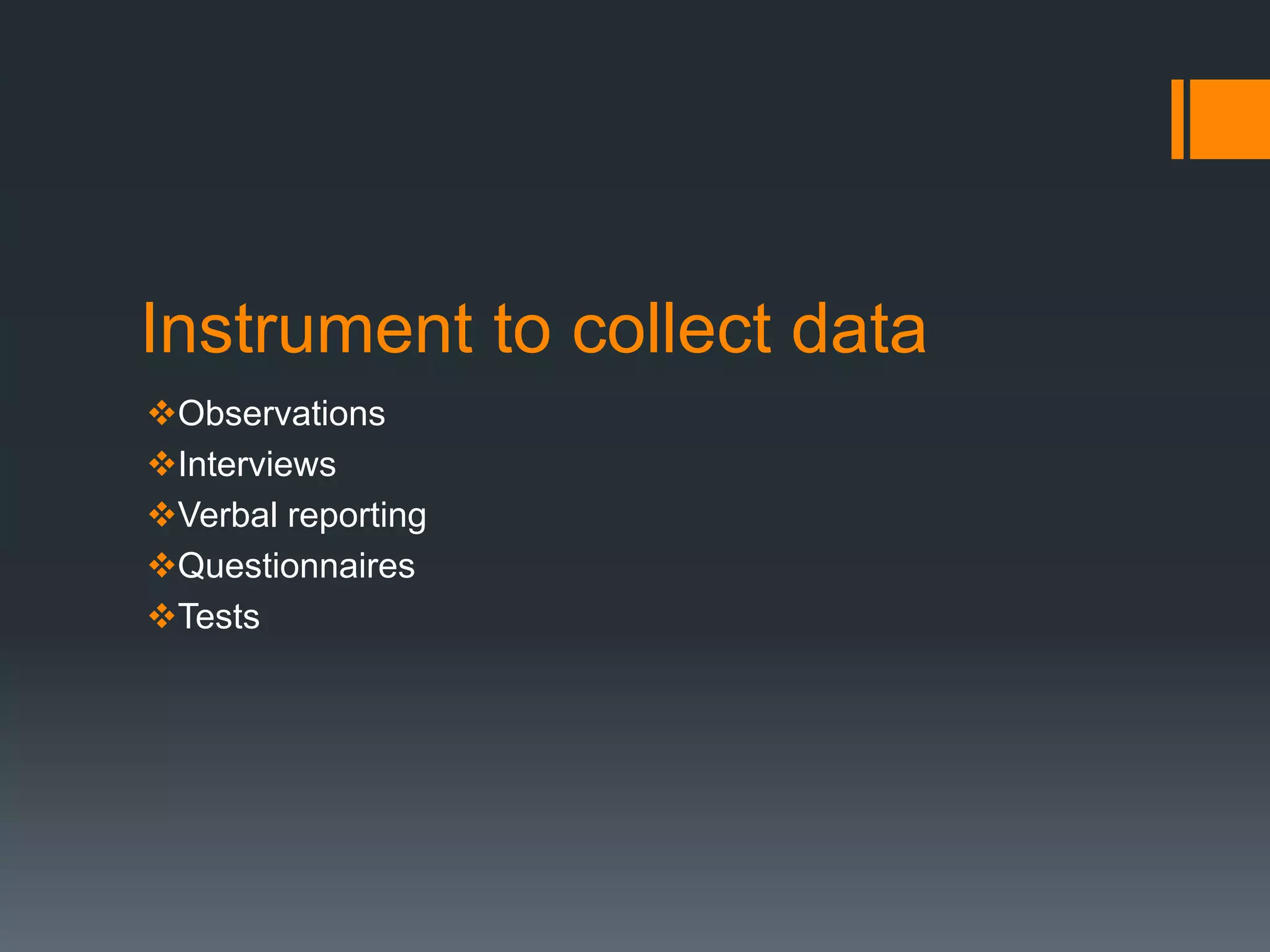 Data and data collection procedures | PPTX