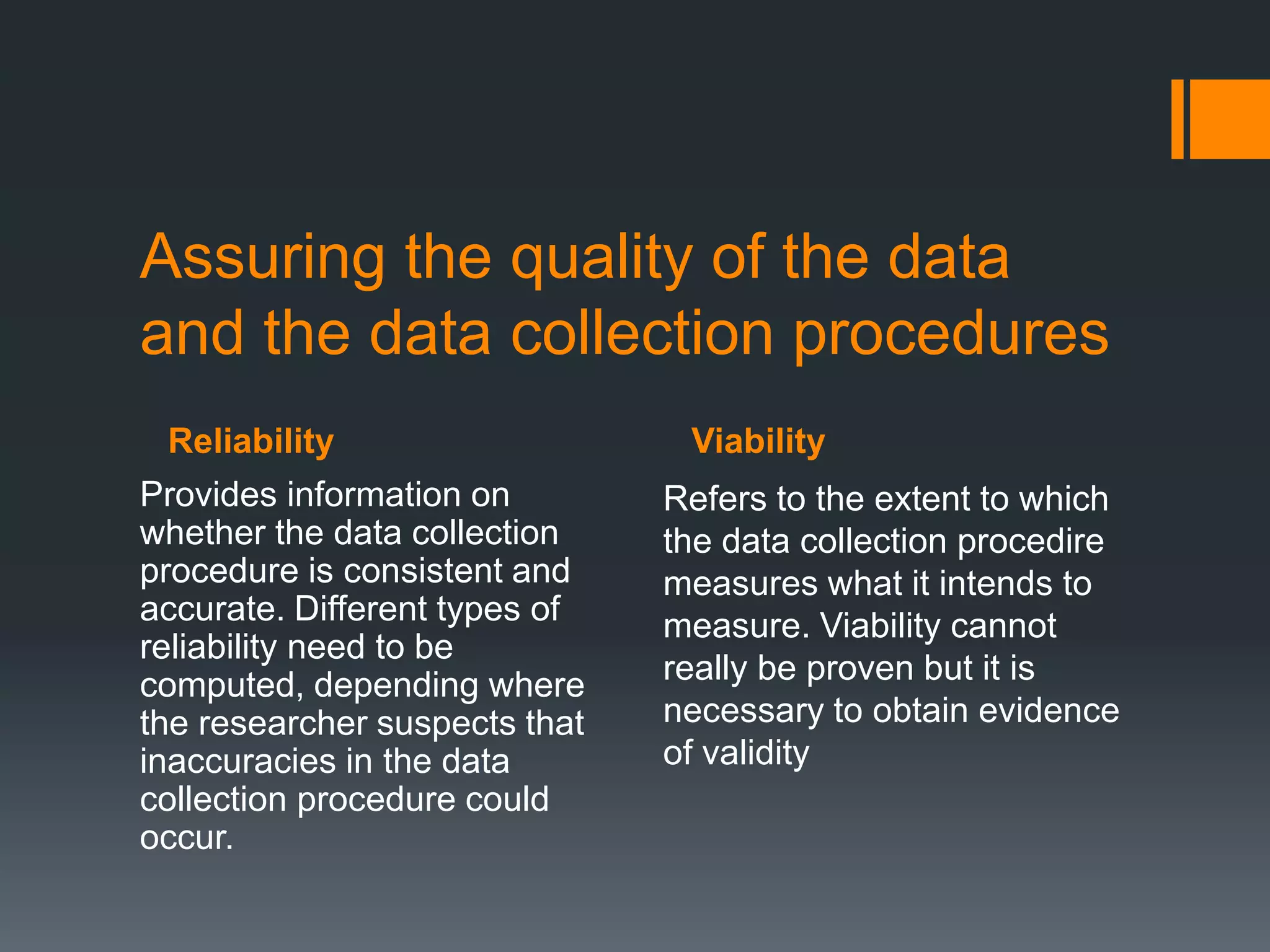 Data and data collection procedures | PPTX
