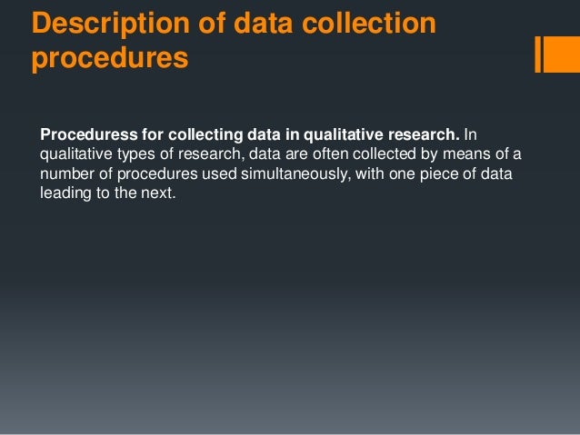 Data And Data Collection Procedures