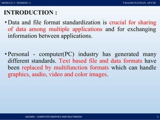 Multimedia Data and File Format Standards | PDF