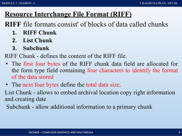 Multimedia Data and File Format Standards | PDF