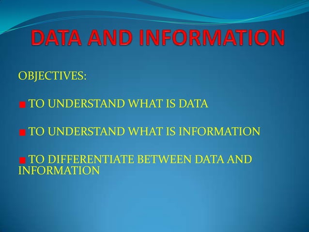 Data and information | PPTX