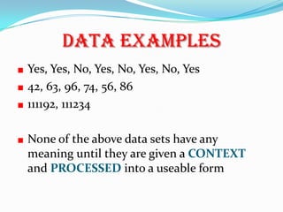 Data and information | PPTX