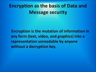 Data and Message Security | PPTX