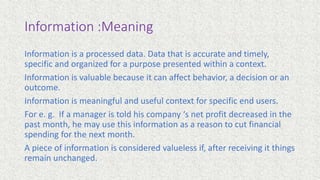Data and Information | PPT